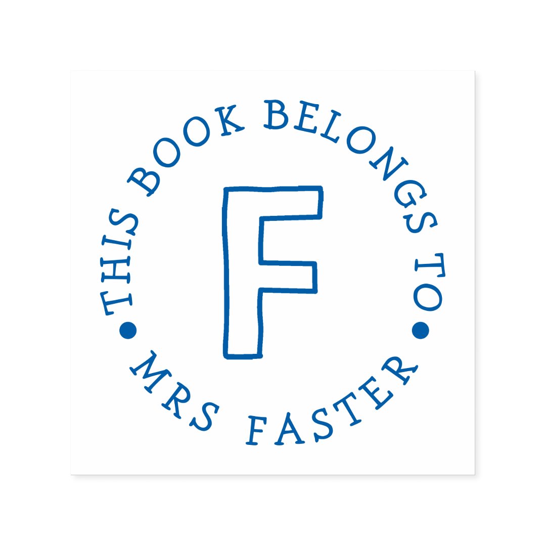 Letter F Self Inking Stamp | Zazzle