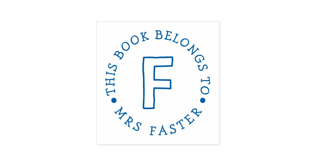 Letter F Self Inking Stamp | Zazzle