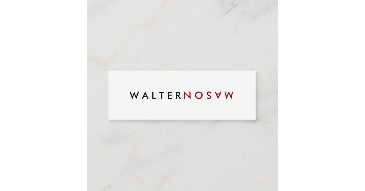 Letter Flip Mini Business Card | Zazzle
