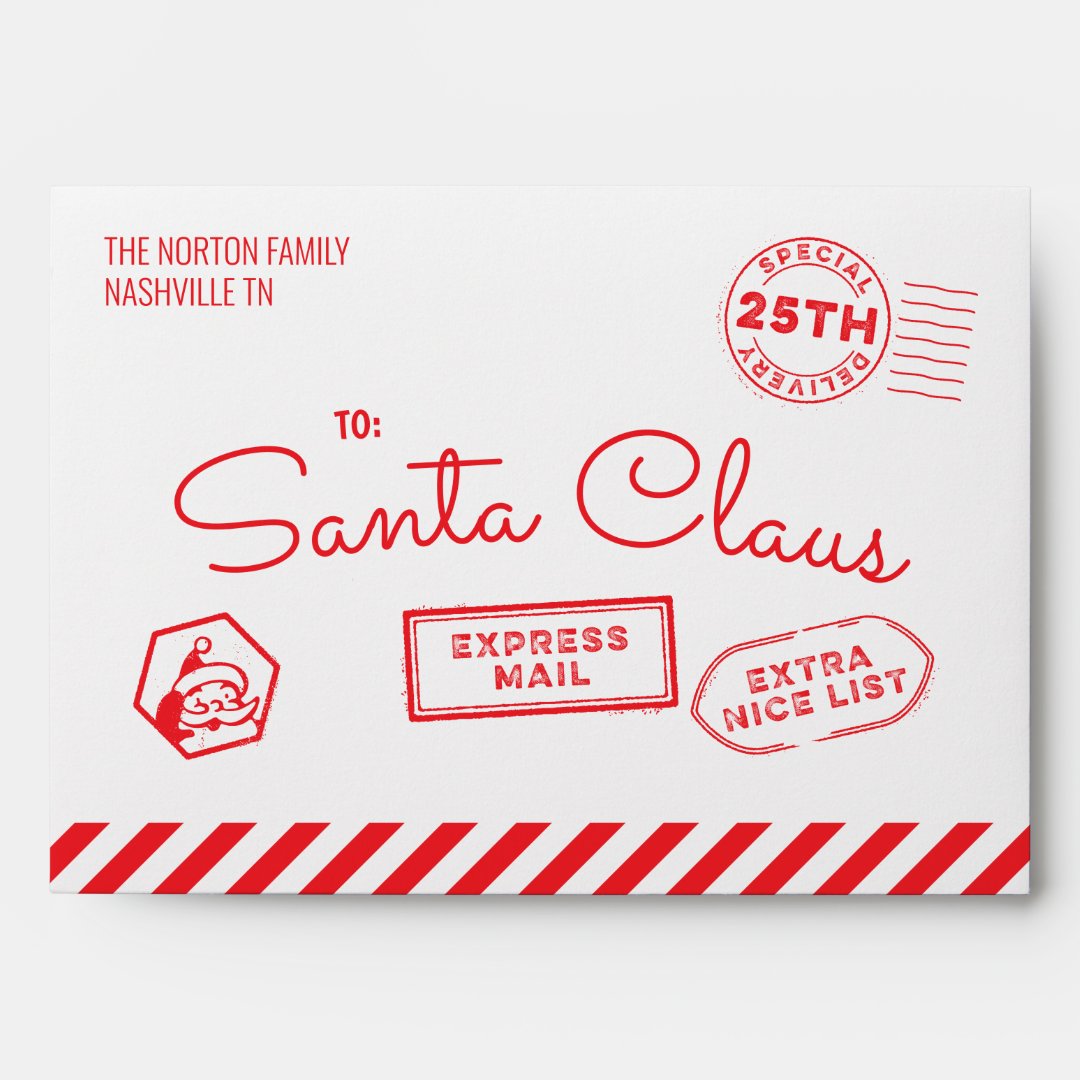 Letter for Santa Envelope | Zazzle