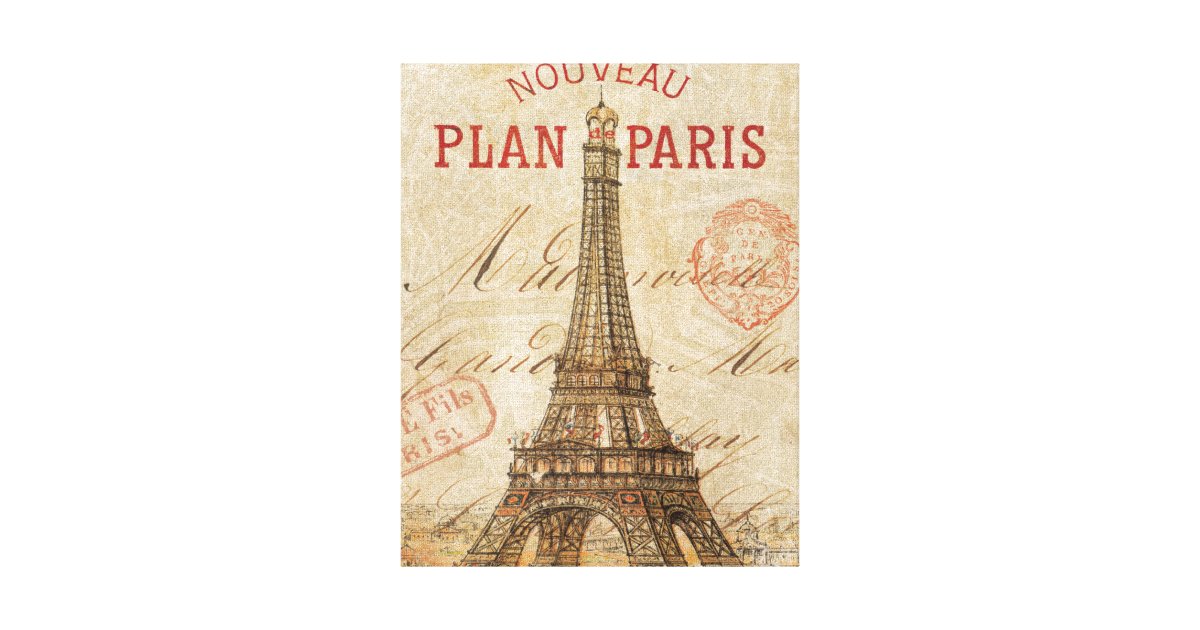 Letter from Paris Canvas Print | Zazzle