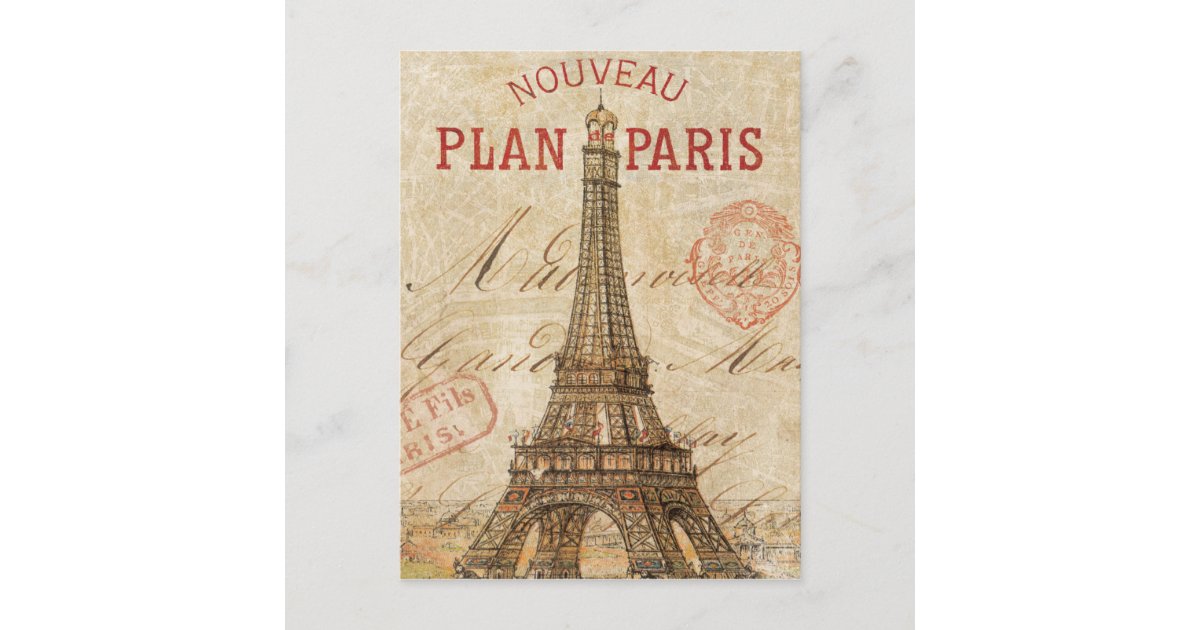 Letter from Paris Postcard | Zazzle