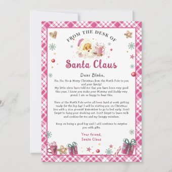 Letter from Santa Claus Christmas Invitation | Zazzle