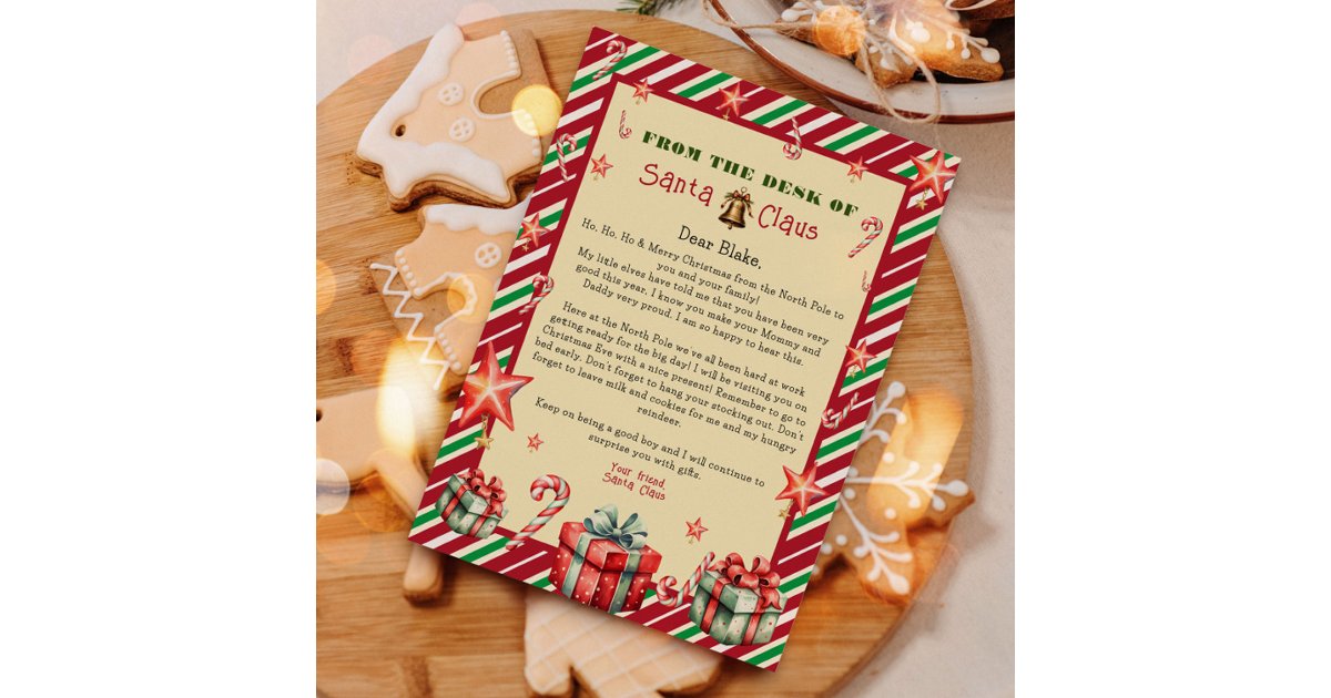 Letter from Santa Claus Christmas Invitation | Zazzle
