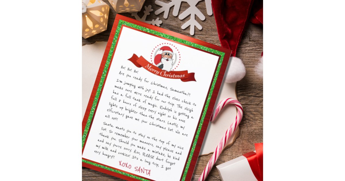 Letter From Santa Claus From North Pole | Zazzle
