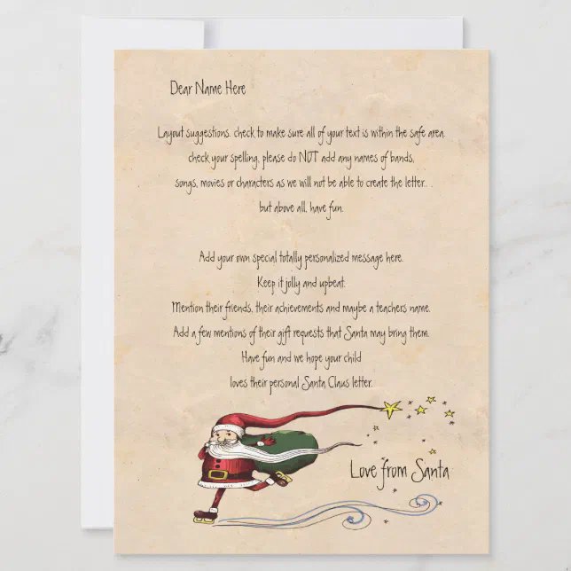 Letter From Santa Personalized | Zazzle
