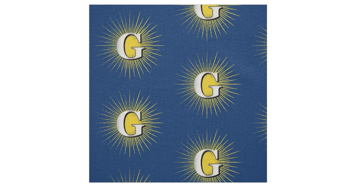 Letter G – masonic symbol Fabric | Zazzle