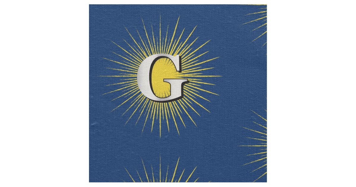 Letter G – masonic symbol Fabric | Zazzle