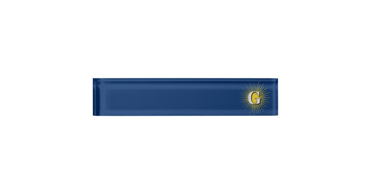 Letter G – masonic symbol Name Plate | Zazzle