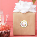 Letter G Monogram Pink Roses Floral & Elegant Gold Classic Round ...
