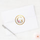 Letter G Monogram Pink Roses Floral & Elegant Gold Classic Round ...
