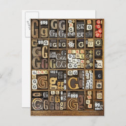 Letter G Postcard | Zazzle