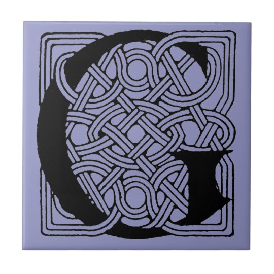 Letter G Vintage Celtic Knot Monogram Ceramic Tile | Zazzle.com