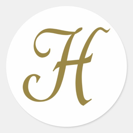 Letter H Classic Round Sticker | Zazzle