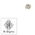 Letter H Initial Elegant Flourish Monogram Name Rubber Stamp | Zazzle