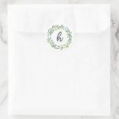 Letter H Monogram Initial Sticker Envelope Seal | Zazzle