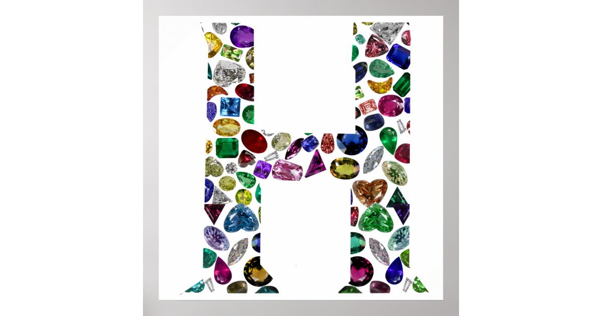Letter H Monogram Poster | Zazzle