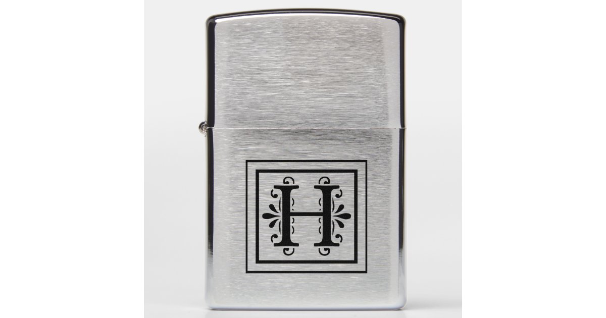 Letter H Monogram Zippo Lighter | Zazzle