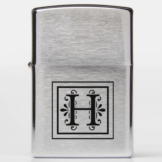 Letter H Monogram Zippo Lighter | Zazzle