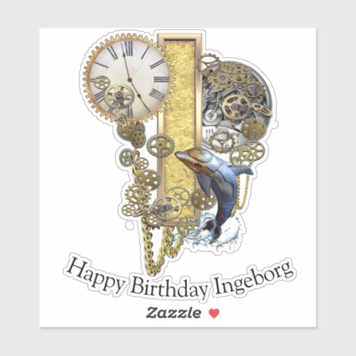 Letter I Birthday customization Sticker | Zazzle