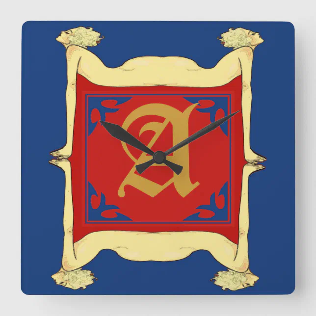 Letter Initial Clock Face, edit letter | Zazzle