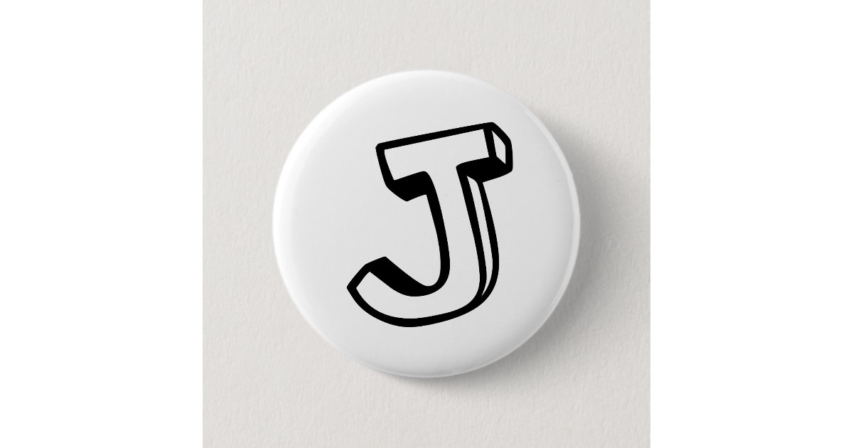 Letter J Button | Zazzle