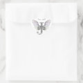 Letter J Initial Monogram with Angel Wings & Halo Heart Sticker | Zazzle