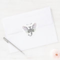Letter J Initial Monogram with Angel Wings & Halo Heart Sticker | Zazzle