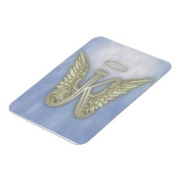 Letter K Angel Monogram Magnet | Zazzle
