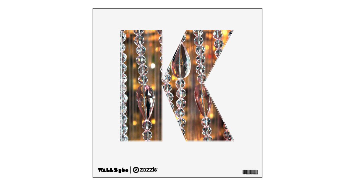 Letter K Decal - Chandelier Glass | Zazzle