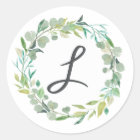 Monogram L in 3D gold Classic Round Sticker | Zazzle.com