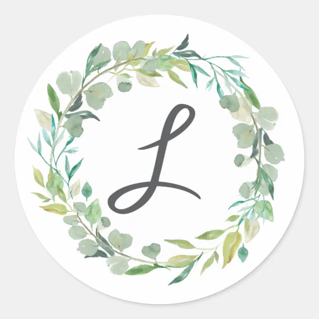 Letter L Monogram Initial Sticker Envelope Seal Zazzle