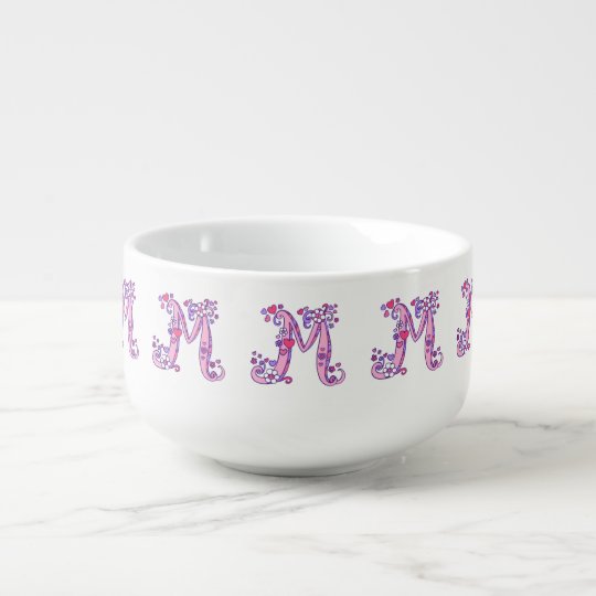 Colorful Personalized Text Soup Bowl | Zazzle.com