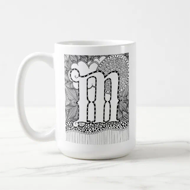 Letter M Mug, Art by Elizabeth Sampson Coffee Mug | Zazzle