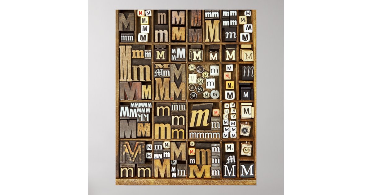 Letter M Poster | Zazzle