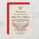 Letter Monogram Classic Red College Graduation Invitation | Zazzle