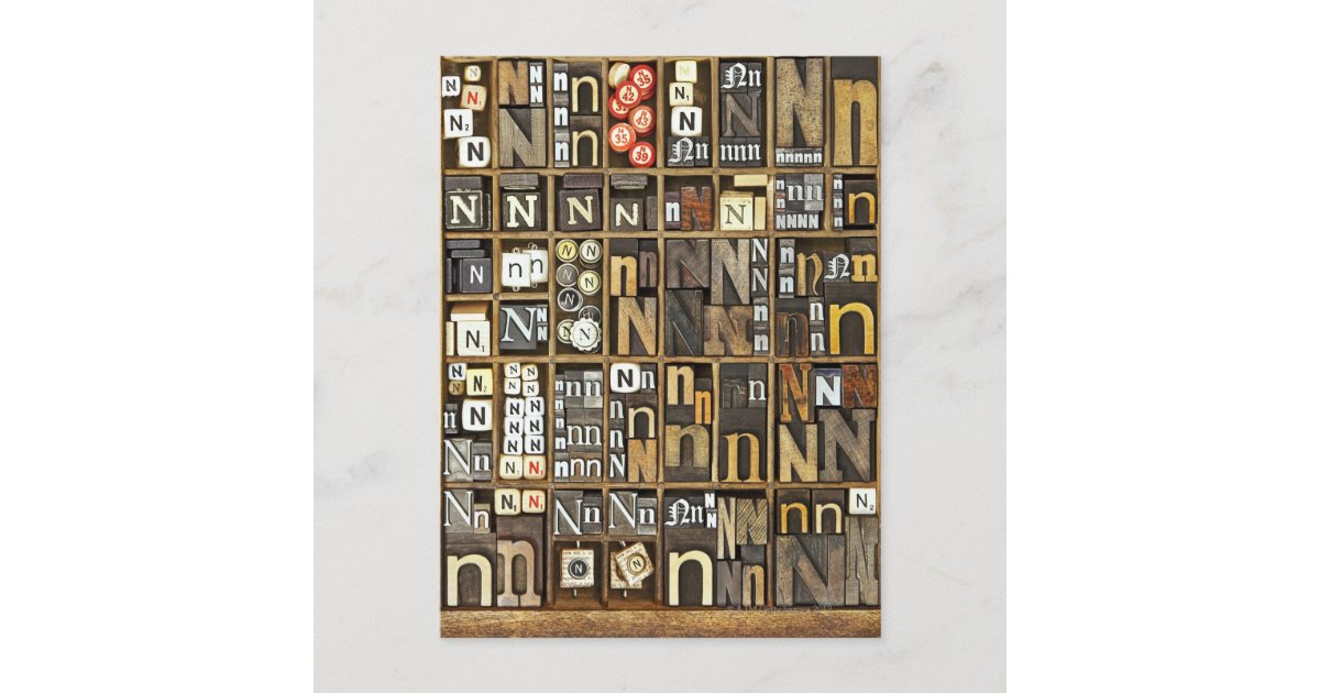 Letter N Postcard | Zazzle