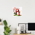 Letter P Bonsai Tree Fairy Poster Japanese Garden | Zazzle