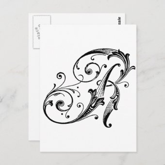 Letter R Monogram Postcard | Zazzle