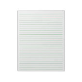 Letter Size 8.5" x 11" Green Ruled Wide Line Paper Notepad | Zazzle