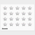 Letter V Initial Monogram with Angel Wings & Halo Star Sticker | Zazzle