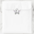Letter V Initial Monogram with Angel Wings & Halo Star Sticker | Zazzle
