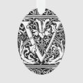 Letter V Medieval Monogram Art Nouveau Ornament | Zazzle