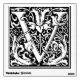 Letter V Medieval Monogram Art Nouveau Wall Sticker | Zazzle