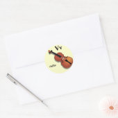 Letter V violin Stickers | Zazzle