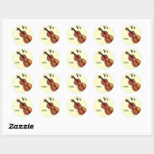 Letter V violin Stickers | Zazzle