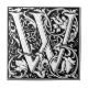 Letter W Medieval Monogram Art Nouveau Ceramic Tile | Zazzle