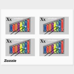 Letter X xylophone Stickers | Zazzle