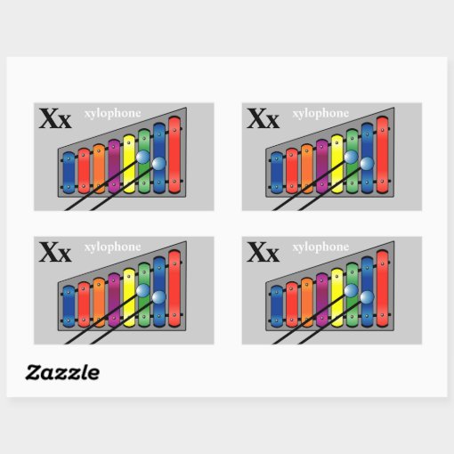 Letter X xylophone Stickers | Zazzle