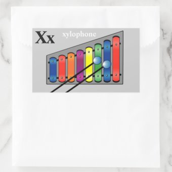 Letter X xylophone Stickers | Zazzle